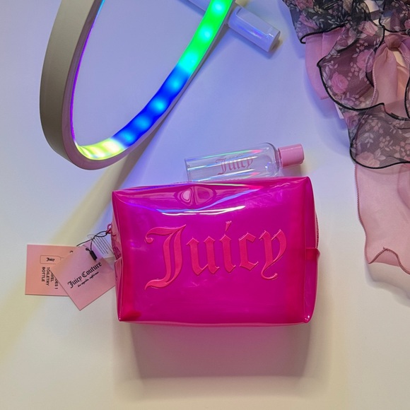 Juicy Couture | Makeup | Juicy Couture Neon Pink Pouch Hot Pink | Poshmark